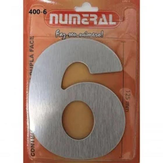 Número Residencial ACM Aço Escovado N 6 - Hiperlar - Letras e Números ...