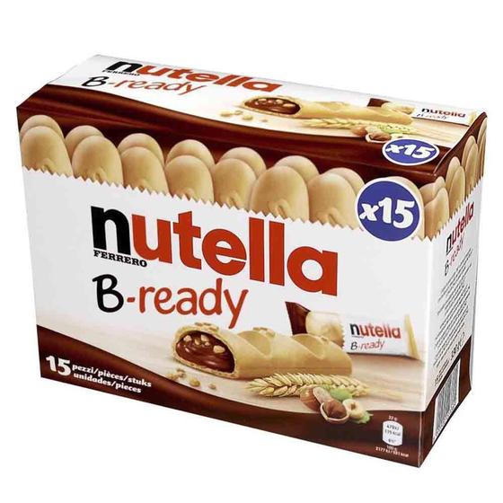 Nutella B-ready Biscoitos Wafer Com Creme Nutella Kit c/ 15 - Tubinho ...