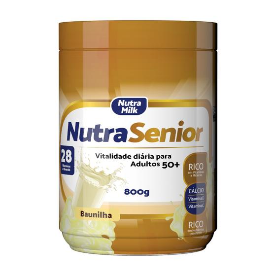 Nutra Senior Adulto 50+ Complemento Alimentar 800g - 28 Vitaminas e Minerais - NutraMilk ...