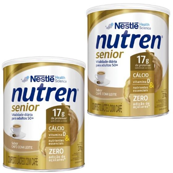 Nutren Senior 370g Suplemento Em Pó Nestlé Carboidratos - Kit c/2 latas (Escolha o sabor ...