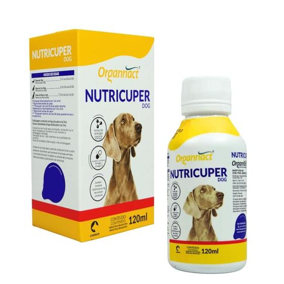 Nutricuper Dog Organnact Suplemento Cães Hipercalórico 120ml ...