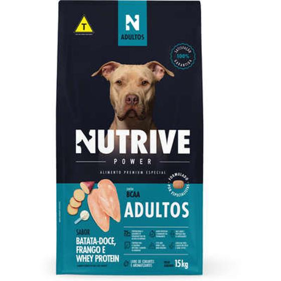 Nutrive Cães Adultos Batata Doce Frango e Whey Protein 15kg - Solito ...