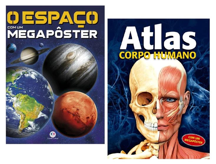 O Espaço Com Um Megapôster + Atlas Corpo Humano Com Megapôster ...