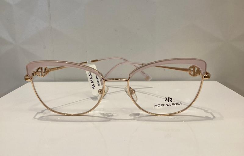 Óculos armação Morena Rosa 112 AV234 metal rose e dourado - Armação de ...