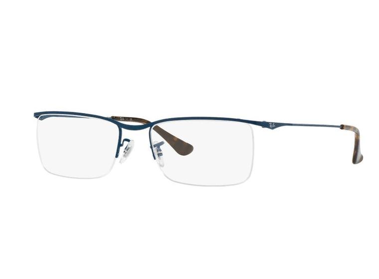 Óculos de Grau Masculino Ray Ban RB6370 2887 Metal Azul - Óculos ...