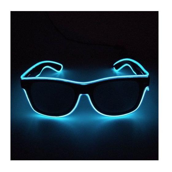 Oculos Led Neon Lente Clara Rave Balada Festa Casamento Com controle ...