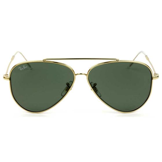 Oculos Ray Ban Aviador Reverse RBR0101S Dourado/G-15 001/VR 62 mm ...