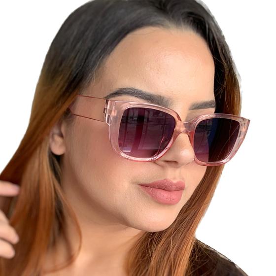 Óculos Retro Vintage Retangular Quadrado Tendencia Blogueira - Alra ...