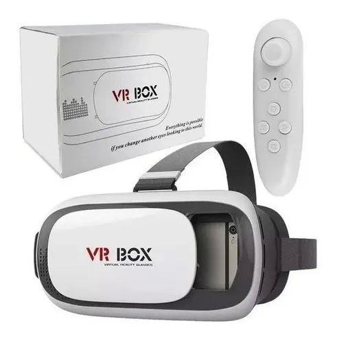 Óculos Virtual Box 3d Com Controle Filmes E Jogos Reality - VR Box - VR ...