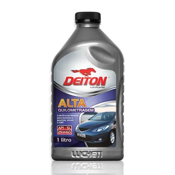 Oleo alta quilometragem 25w60 api sl litro - deiton - Lubrificante para ...
