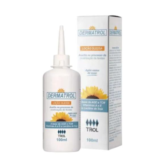 Óleo Cicatrizante De Girassol Dermatrol 100ml - Óleo Corporal ...