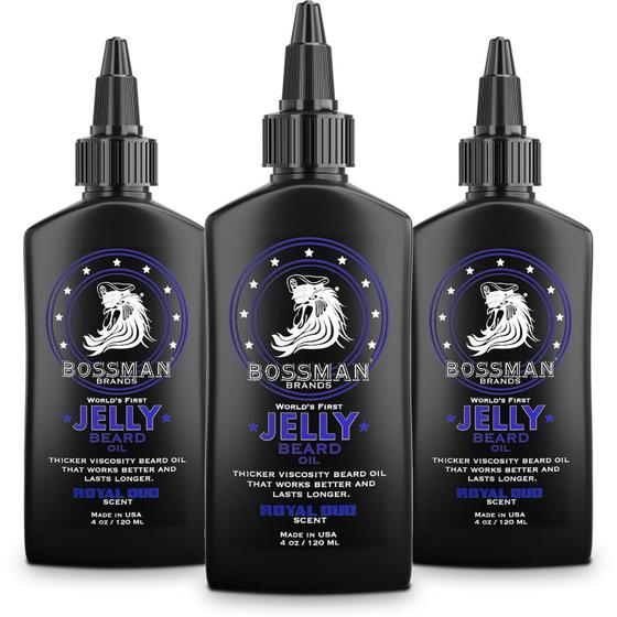 Óleo de barba Bossman Jelly para homens, pacote com 3 pacotes de 360 ml ...