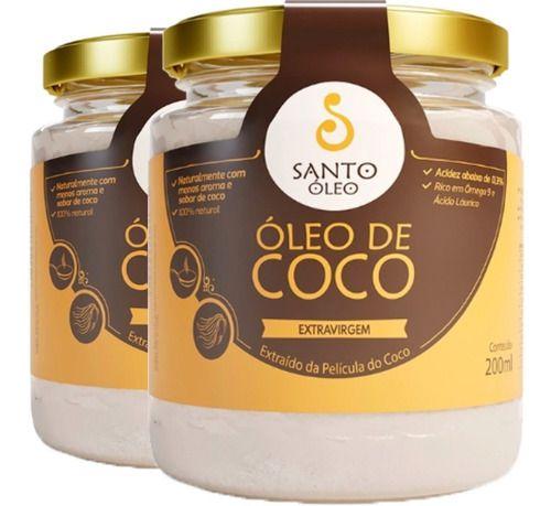Óleo De Coco Extravirgem 2 X 200ml Santo Óleo - SANTO OLEO - Óleos ...