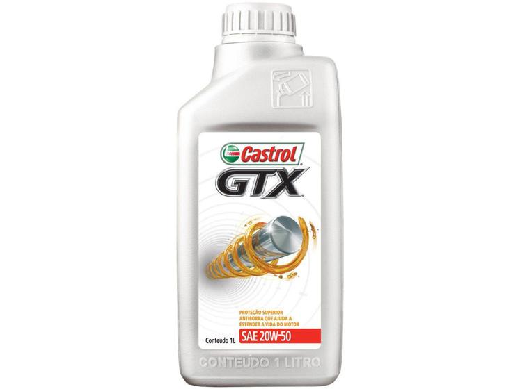 Óleo de Motor 20w50 Mineral Castrol - GTX Anti-Borra 1L - Lubrificante para Moto - Magazine Luiza