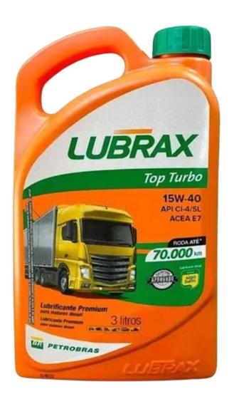 Óleo de Motor Diesel 70Km 15W40 Top Turbo 3L Lubrax - Lubrificantes ...