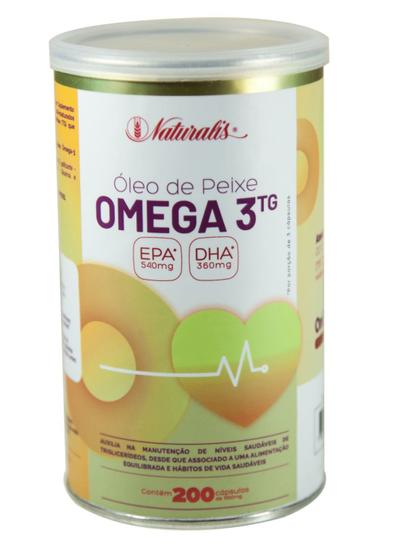 Óleo de Peixe Omega 3 Naturalis c/ EPA e DHA - 200 Capsulas - Ômega 3 ...