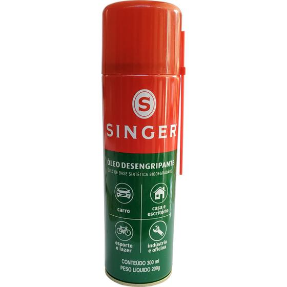 Óleo Desengripante Singer Spray 300 ml Aerosol - Desengripante ...