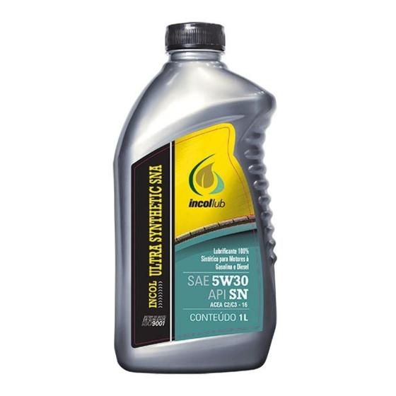 Óleo Incol Ultra Synthetic SNA SAE 5W30 API SN - 1L - Incol Lub ...