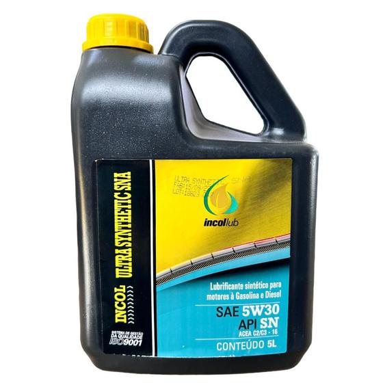 Óleo Incol Ultra Synthetic SNA SAE 5W30 API SN 5L - Incol Lub ...