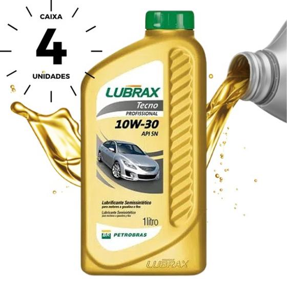 Oleo Lubrificante de Motor Lubrax 10W30 Semissintetico API SN - 4 ...