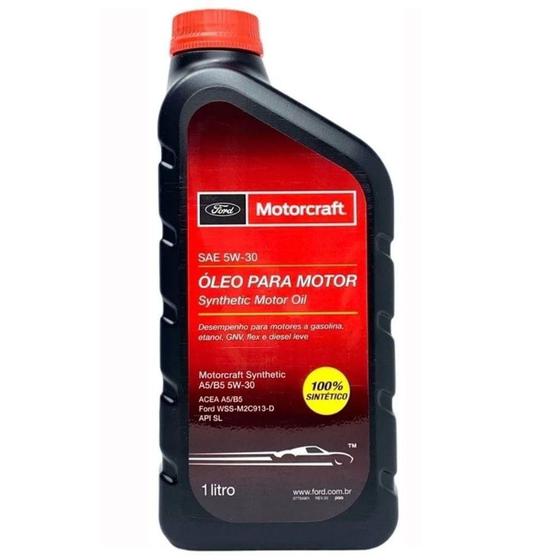 Óleo Lubrificante do Motor Motorcraft 5W30 API SL 100% Sintético 1L ...