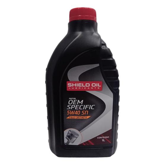 Óleo Lubrificante do Motor Shield Oil 5W40 API SN 100% Sintético Fast ...