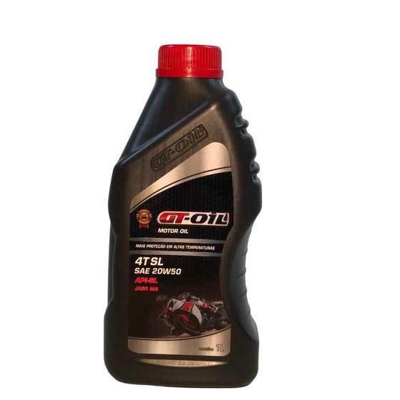 Óleo Lubrificante Mineral GT-Oil 4T SL 20W50 - 1L - Lubrificante para Moto - Magazine Luiza
