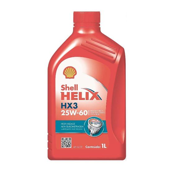 Óleo Lubrificante Multiviscoso 25W60 SL Shell Helix HX3 Alta ...