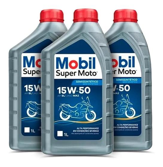 Óleo Móbil 4t Mx 15w50 Semi Sintético Api Sl Jaso 03 Litros Mobil