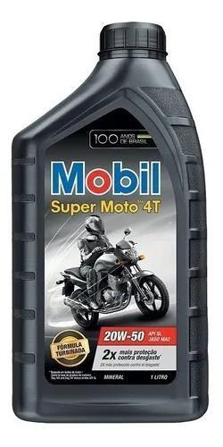 Oleo mobil mineral super moto 4tempo 20w50 sl 1 litro - Lubrificante para Moto - Magazine Luiza