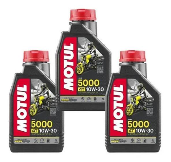 Óleo motul 4t 5000 10w-30 semissintético 3 litros - Óleo Corporal ...