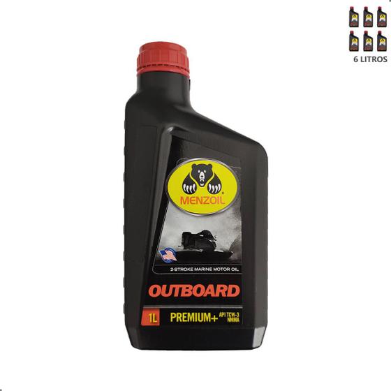 Óleo Náutico Menzoil TCW3 2T Premium Todos Motores Kit C/6 ...