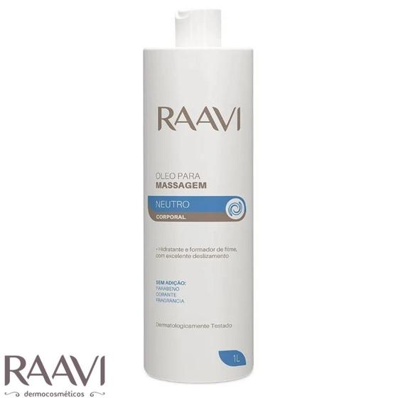 Oleo Para Massagem Corporal Neutro Profissional Sem Perfume Raavi 1L ...