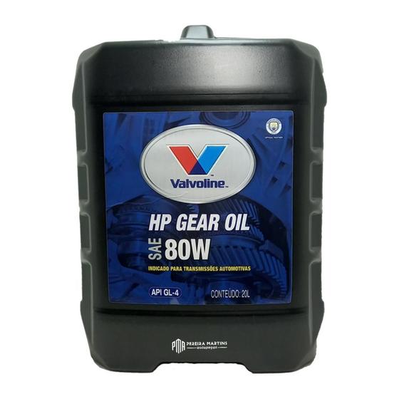 Oleo para Transmissao HP Gear Oil API-GL-4 (SAE 80W) - 20 L - Valvoline - Óleos Automotivos ...