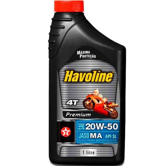 Óleo Texaco Havoline 20w50 Sl Ma2 4t Premium Moto 1 L - Lubrificante para Moto - Magazine Luiza