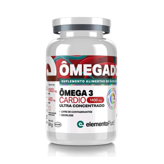 Ômega 3 Cardio Ultra Concentrado Ômegadop 60 Cápsulas Elemento Puro ...