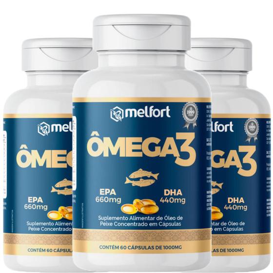 Omega 3 EPA 540mg DHA 360mg 1000mg 180 Cápsulas - Melfort - Ômega 3 / Óleo de Peixe - Magazine Luiza