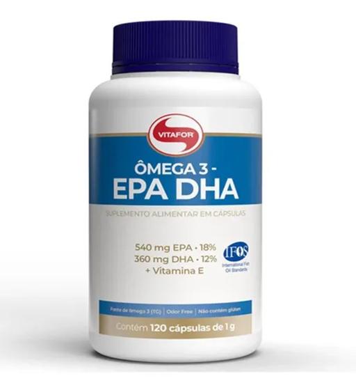 Omega 3-EPA DHA Suplemento em 120 cáps de 1g - VITAFOR - Ômega 3 / Óleo de Peixe - Magazine Luiza