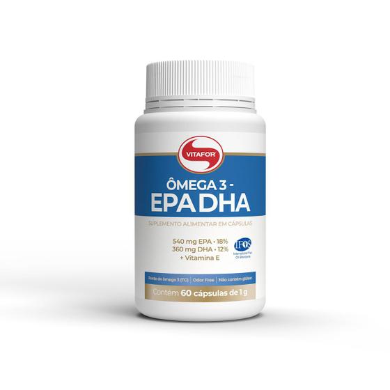 Ômega 3 EPA E DHA 60 Caps 1000mg Com Selo IFOS de Qualidade - VITAFOR - Ômega 3 / Óleo de Peixe ...