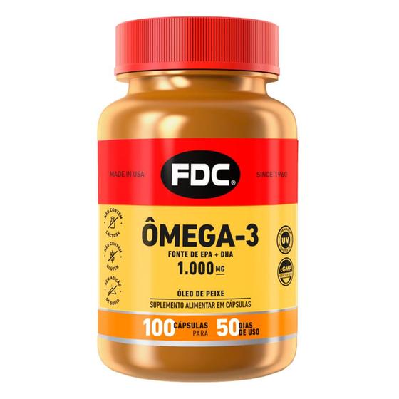Omega-3 Fish Oil Óleo De Peixe Epa 1000mg 100 Cápsulas Fdc - FDC ...