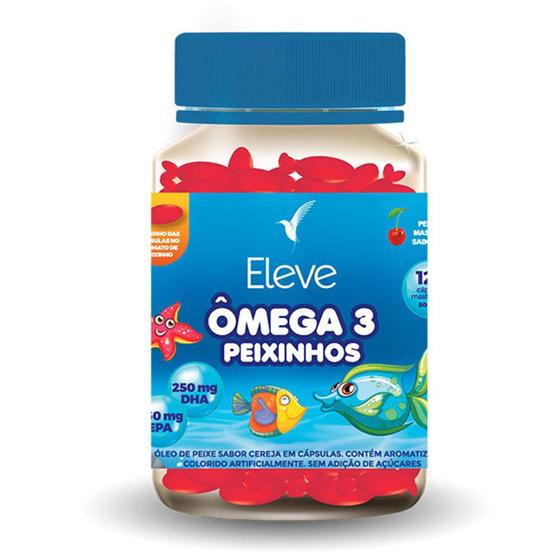 Ômega 3 Infantil Peixinhos Eleve c/120 Cáps Tratamento 1 Mês - OMEGA 3 ...