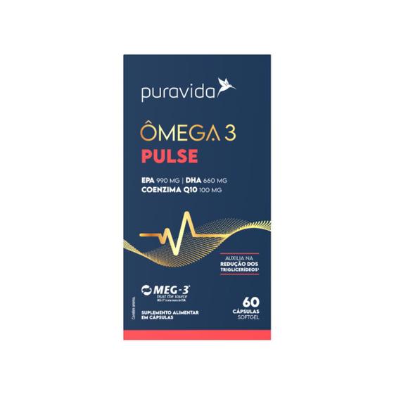 Ômega 3 Pulse Epa Dha + Coenzima Q10 - Puravida - Ômega 3 / Óleo de ...