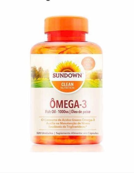 Ômega 3 Sundown 320 Caps Fish Oil 1000 Mg Óleo De Peixe Puro - Sundown ...