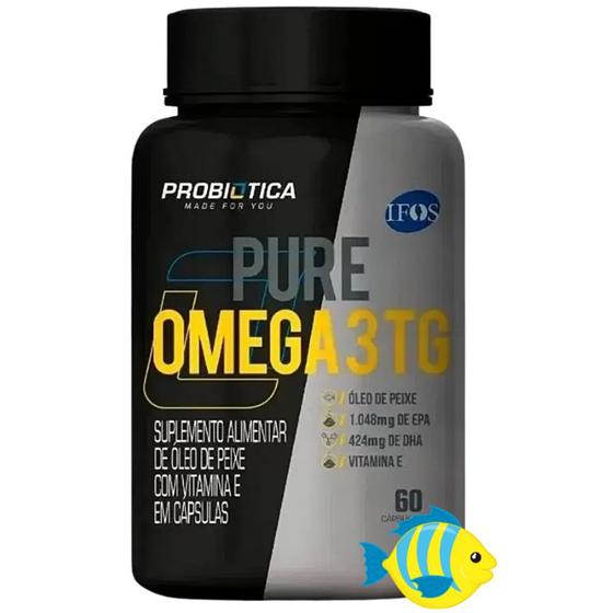 Omega 3 TG Probiotica 60 capsulas Concentrado Selo IFOS - Ômega 3 ...