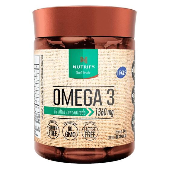 Omega 3 ultra concentrado 1360mg (60 caps) - nutrify - Ômega 3 / Óleo de Peixe - Magazine Luiza
