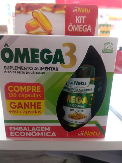 Ômega 3 Vit natu com 180 cápsulas - Ômega 3 / Óleo de Peixe - Magazine ...