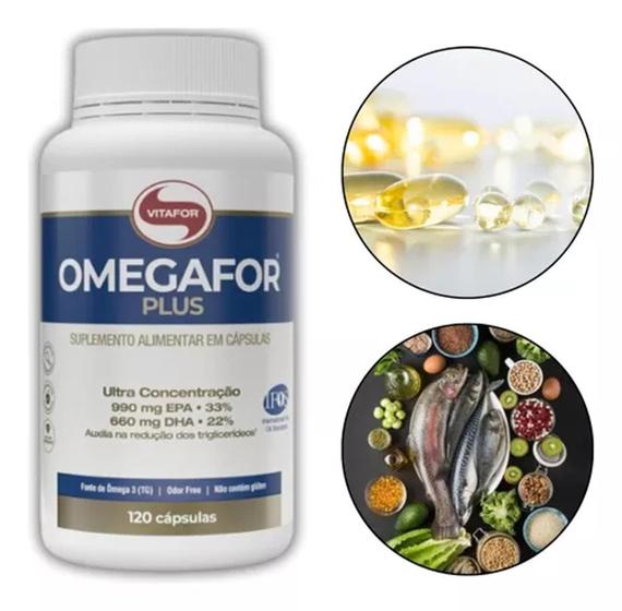 Omega 3 Vitafor Plus 120 capsulas 1000 concentrado - Omegafor Vitafor Plus - Ômega 3 / Óleo de ...