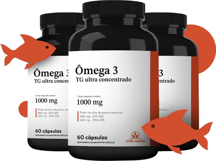 Ômega TG Ultra Concentrado 1000mg, 60 cápsulas - União Vegetal - União ...