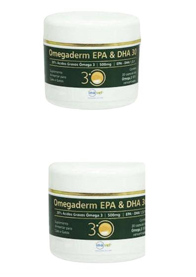 Omegaderm 30% 500Mg Kit Com 2 Unidades Com 30 Comprimidos - Inovet ...