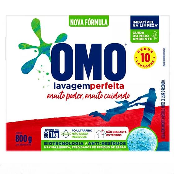 OMO Sabão em Pó Lavagem Perfeita de Roupas 800g Nova Fórmula. - Sabão em Pó - Magazine Luiza